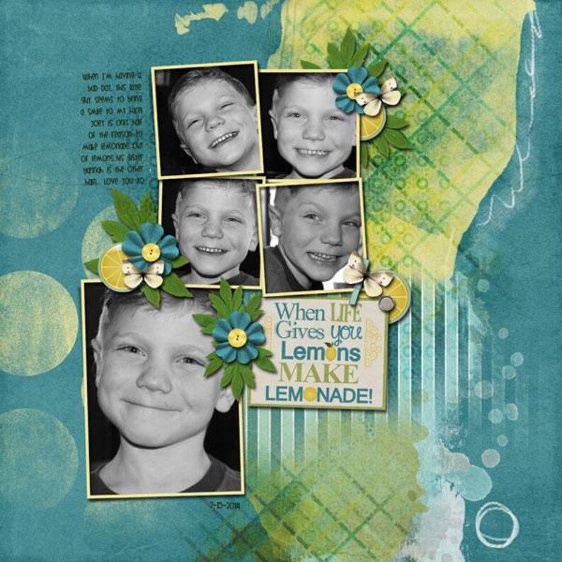 Lemonade Stand Digital Scrapbook Kit - Etsy