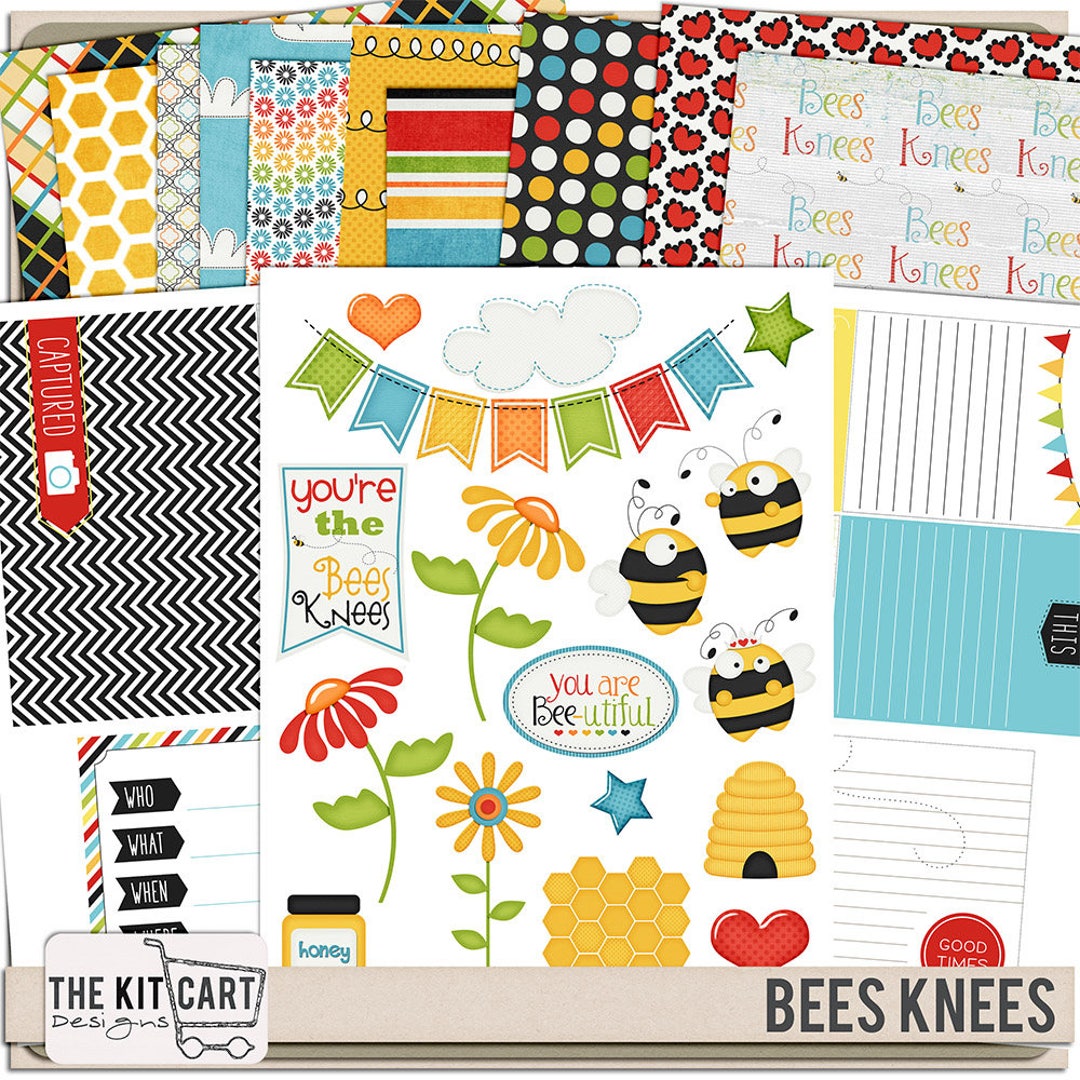 STORE CLOSING the Bees Knees Everyday Printable Scrapbook Kit Pocket ...