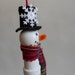 Wooden Spool Snowman Ornament - Etsy