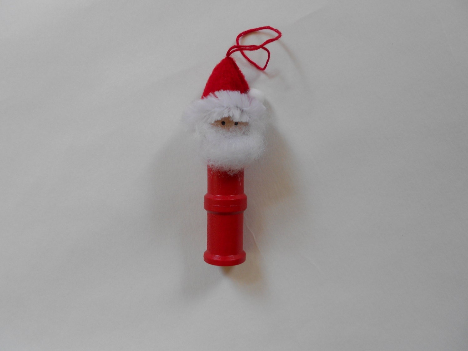 Wooden Spool Santa Ornament - Etsy