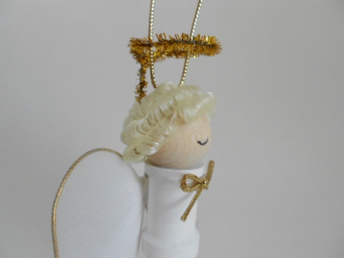 Wooden Spool Angel Ornament - Etsy
