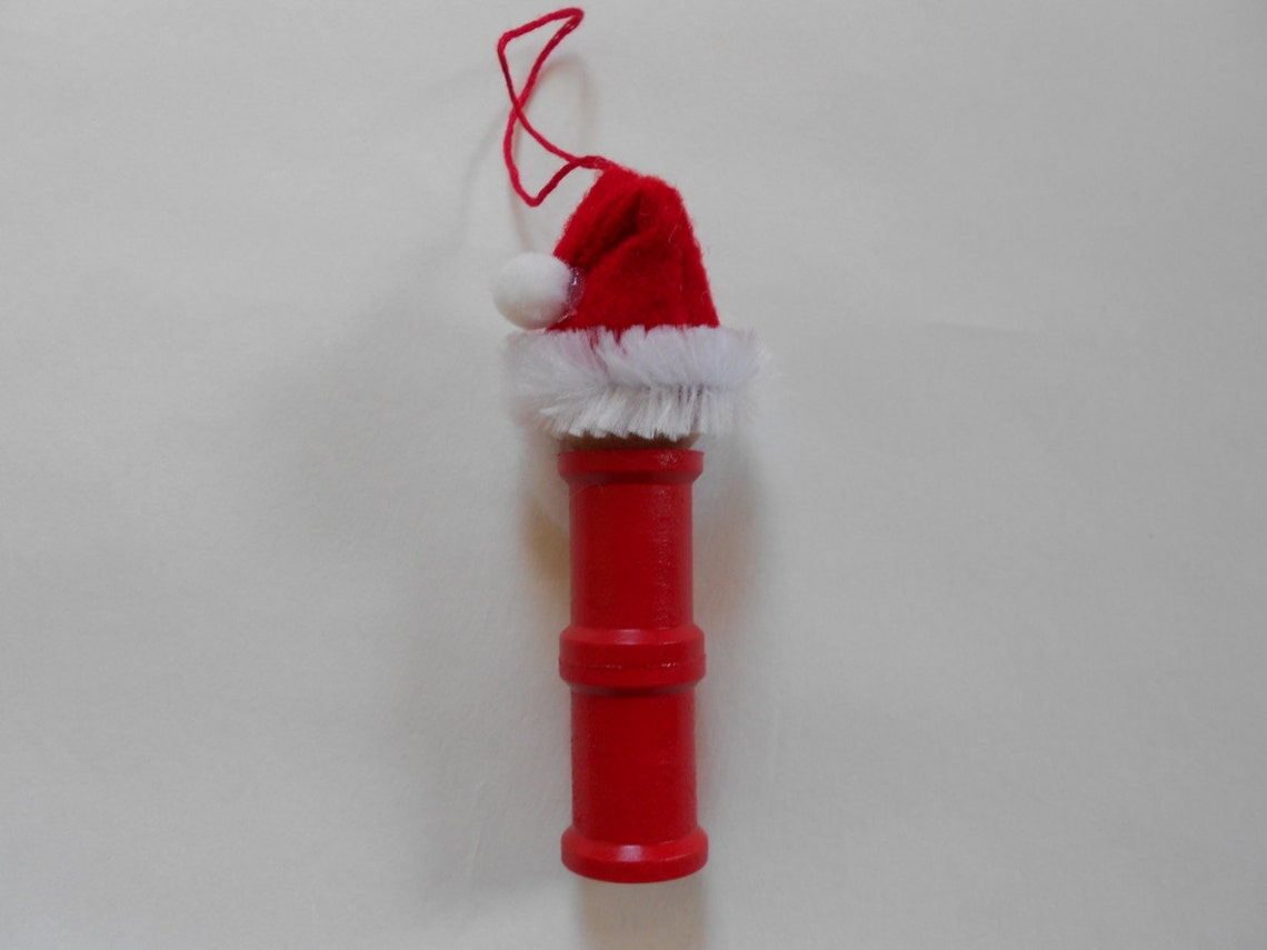 Wooden Spool Santa Ornament - Etsy