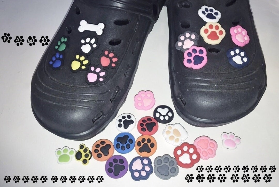 Paw Print Shoe Charms: Animal Clog Clips, Party Favors - Etsy