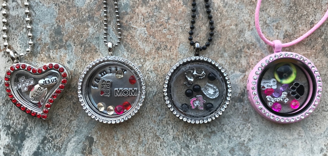 Memory Locket Kit, Jewelry Kit, Floating Charm Locket, Personalize ...