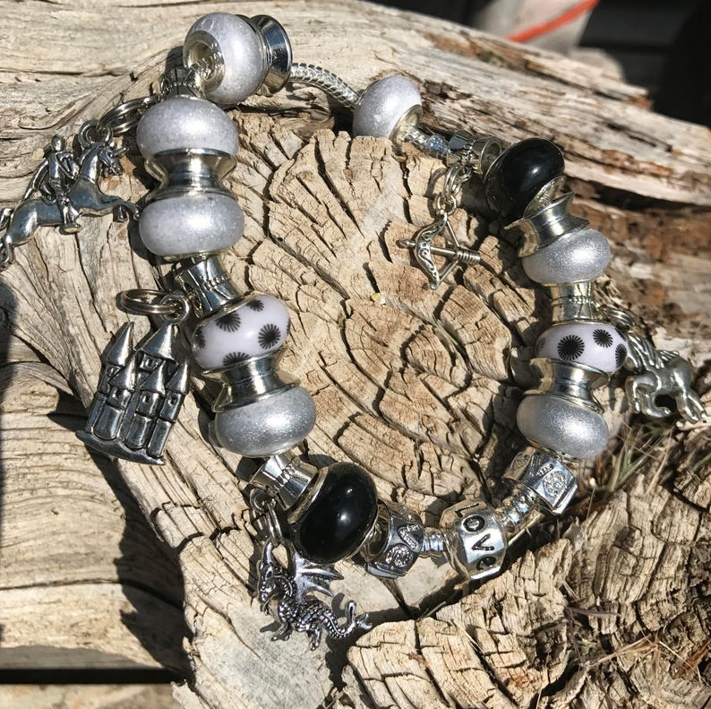 Dragon Medieval Charm Bracelets on European Snake - Etsy