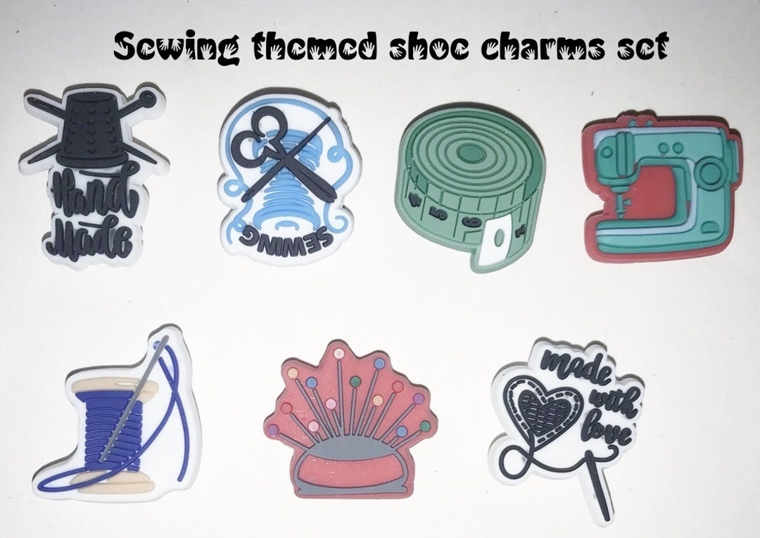 Sewing Shoe Charms: Needle, Thread, Machine - Crafting Party Favors - Etsy