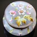 Antique Victorian Bohemian Moser Frosted Glass Floral Enamel Vanity Box ...