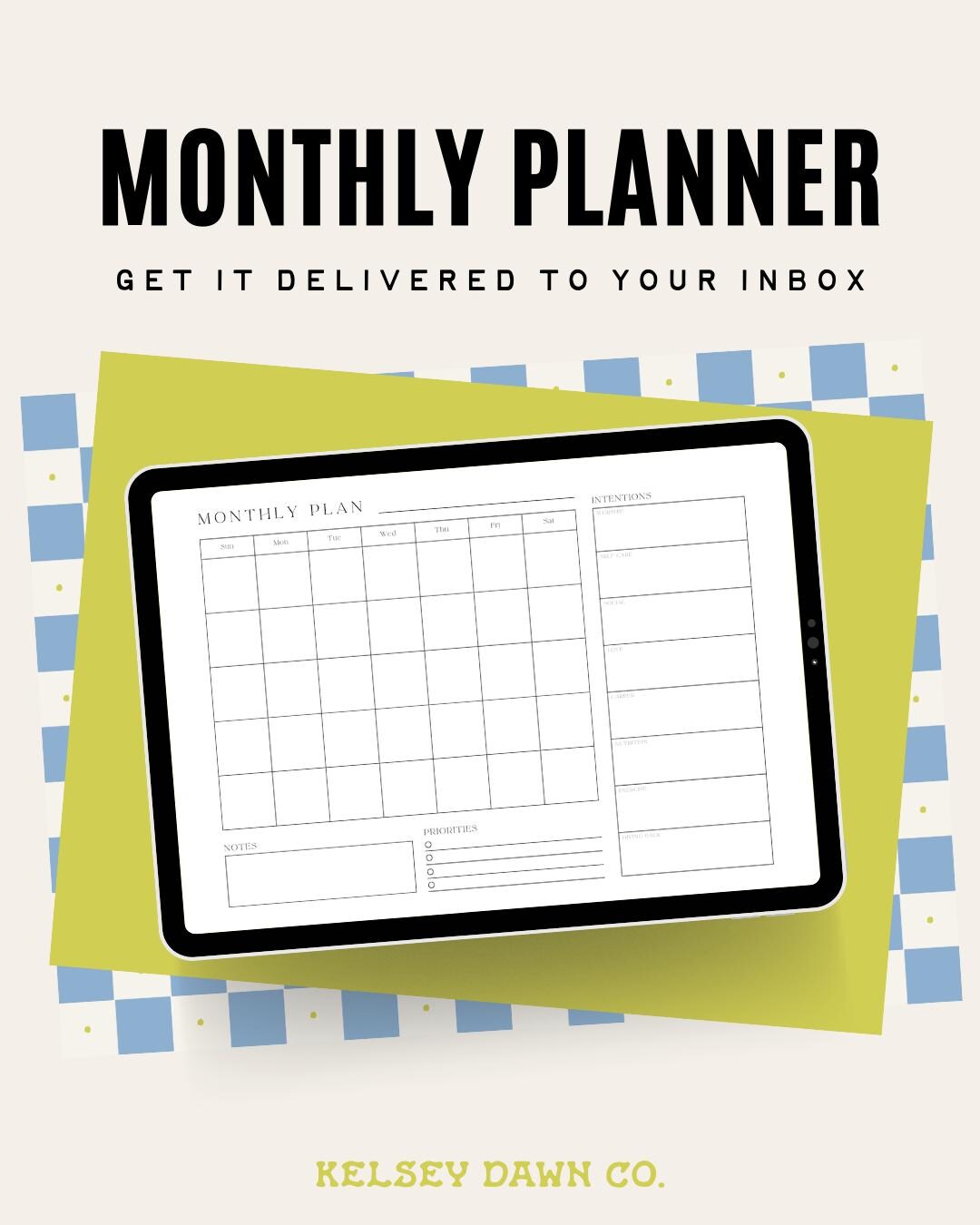 Minimalist Monthly Planner Printable | Canva Template (digital Download ...