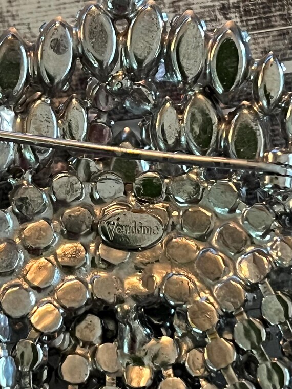 Vendome Bold Brooch Drippy Crystals Rhinestone Chande… - Gem