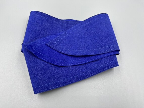 Vintage Suede Belt Scarf Sash Periwinkle Blue Long 70s Estate - Etsy