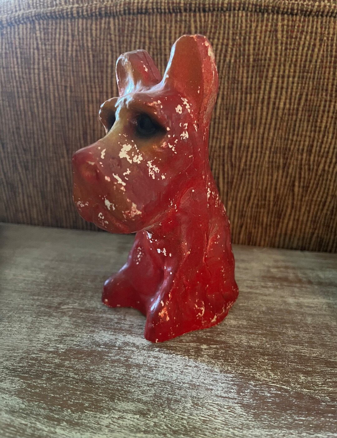 Fab Red Chalkware Dog Vintage 40's Scottie Charming Darling Face ...