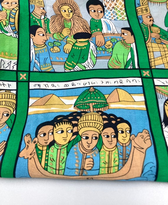 Vintage Silk Scarf Egyptian Coptic Story Arabic Pyramids - Etsy