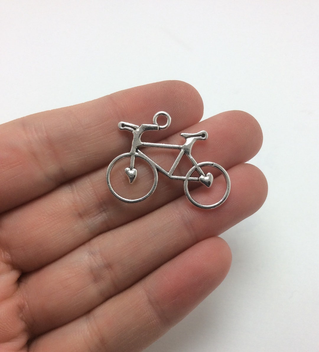 BULK 30 Bicycle Charms Antique Silver Tone Bike Fitness Sports 5-1540 ...