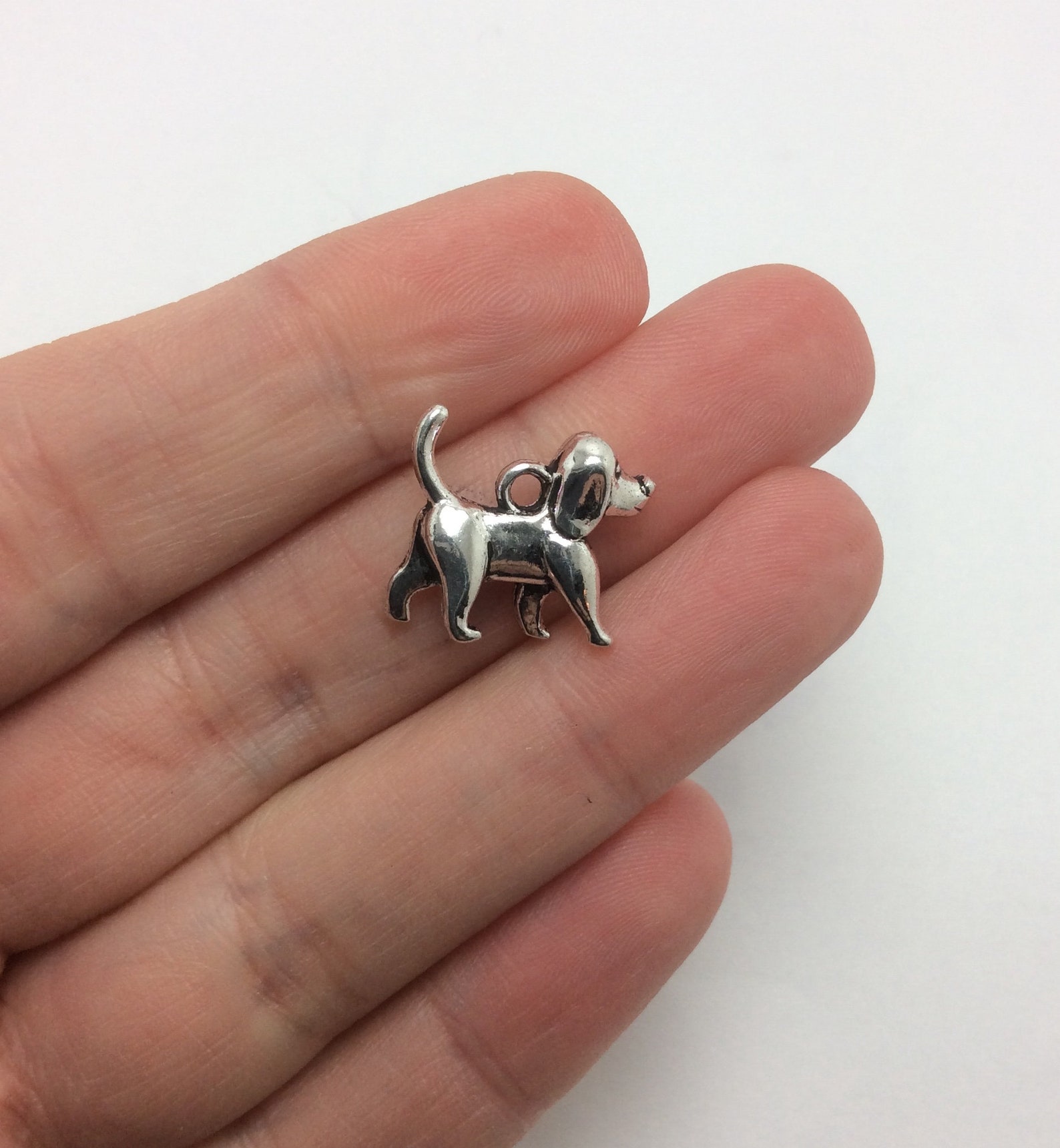 6 Dog Charms Antique Silver Tone Animal Pet Puppy 1-1495 - Etsy