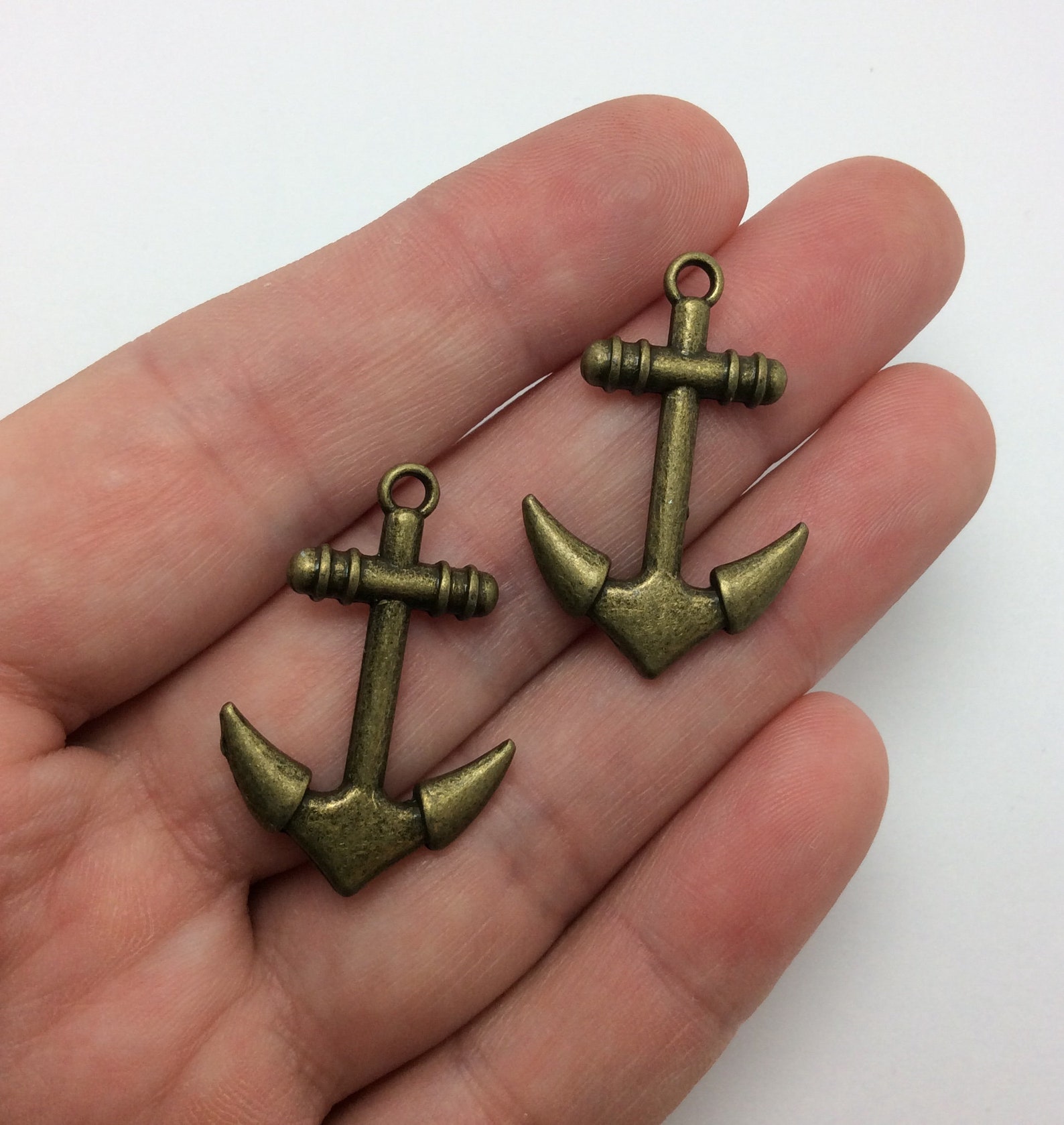 BULK 30 Anchor Charms Nautical Charms Beach Charms Antique - Etsy