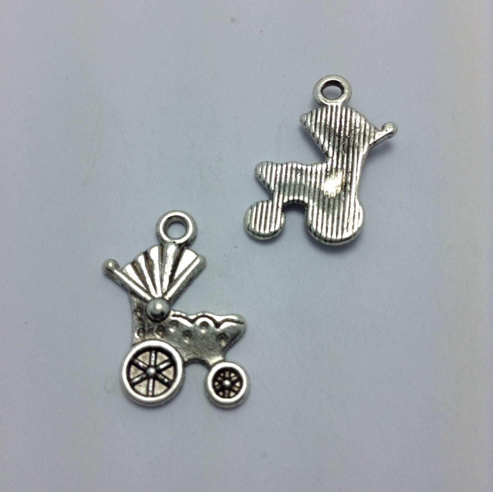 10 Baby Carriage Charms Silver Baby Charms Stroller Charms - Etsy