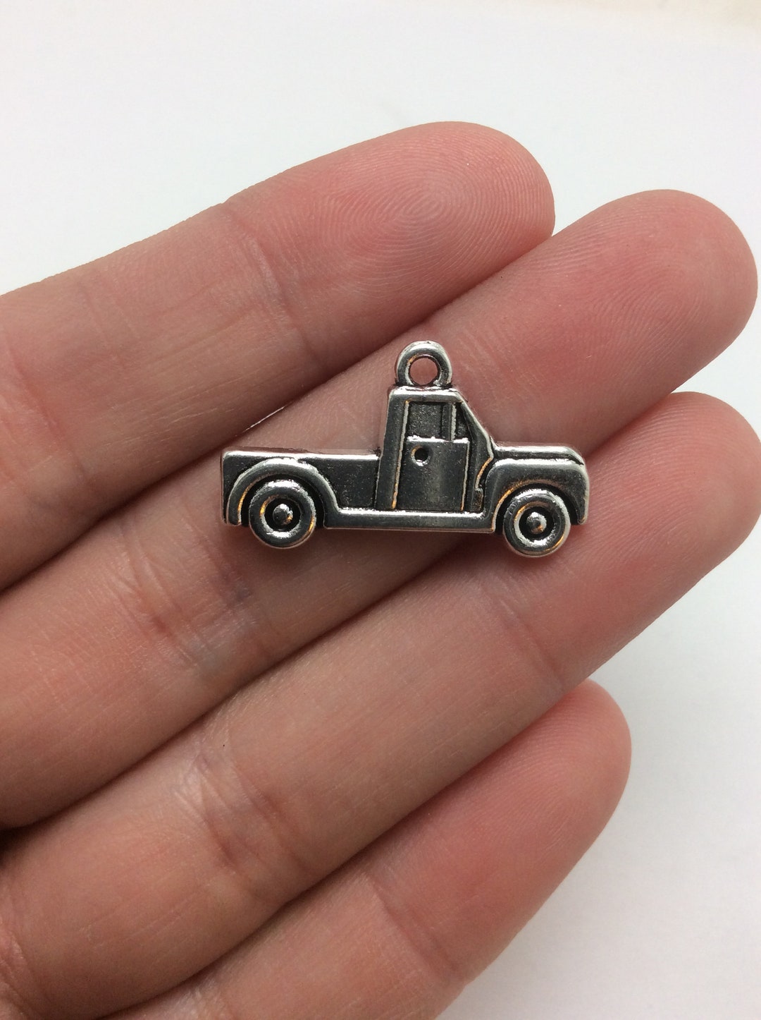BULK 50 Pickup Truck Charms Antique Silver Tone Travel Vehicle ...