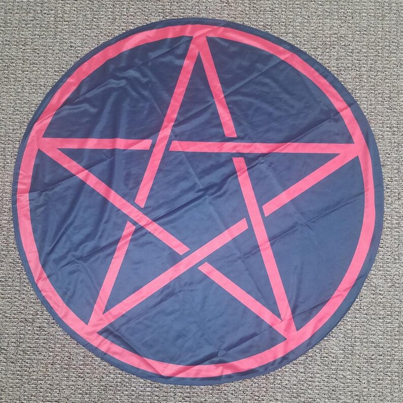 Pentagram Wiccan Ritual Circle Cloth | Etsy