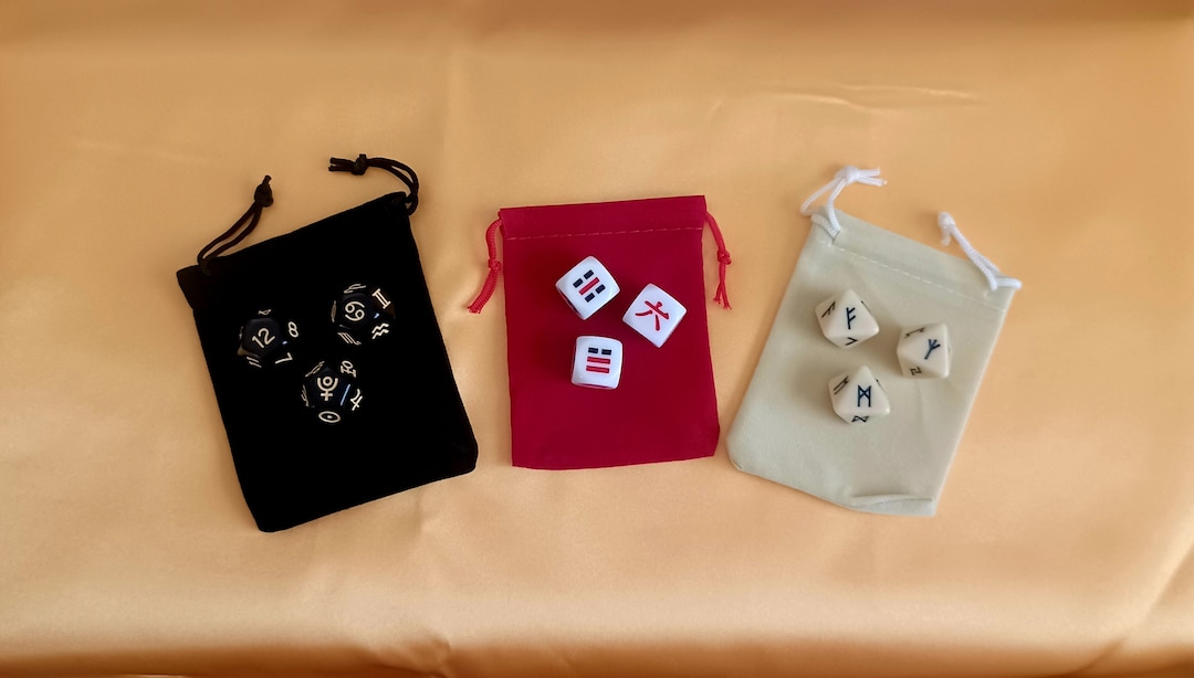 3 Oracle Dice Sets BUNDLE With I-ching, Runes, Astrology With ...