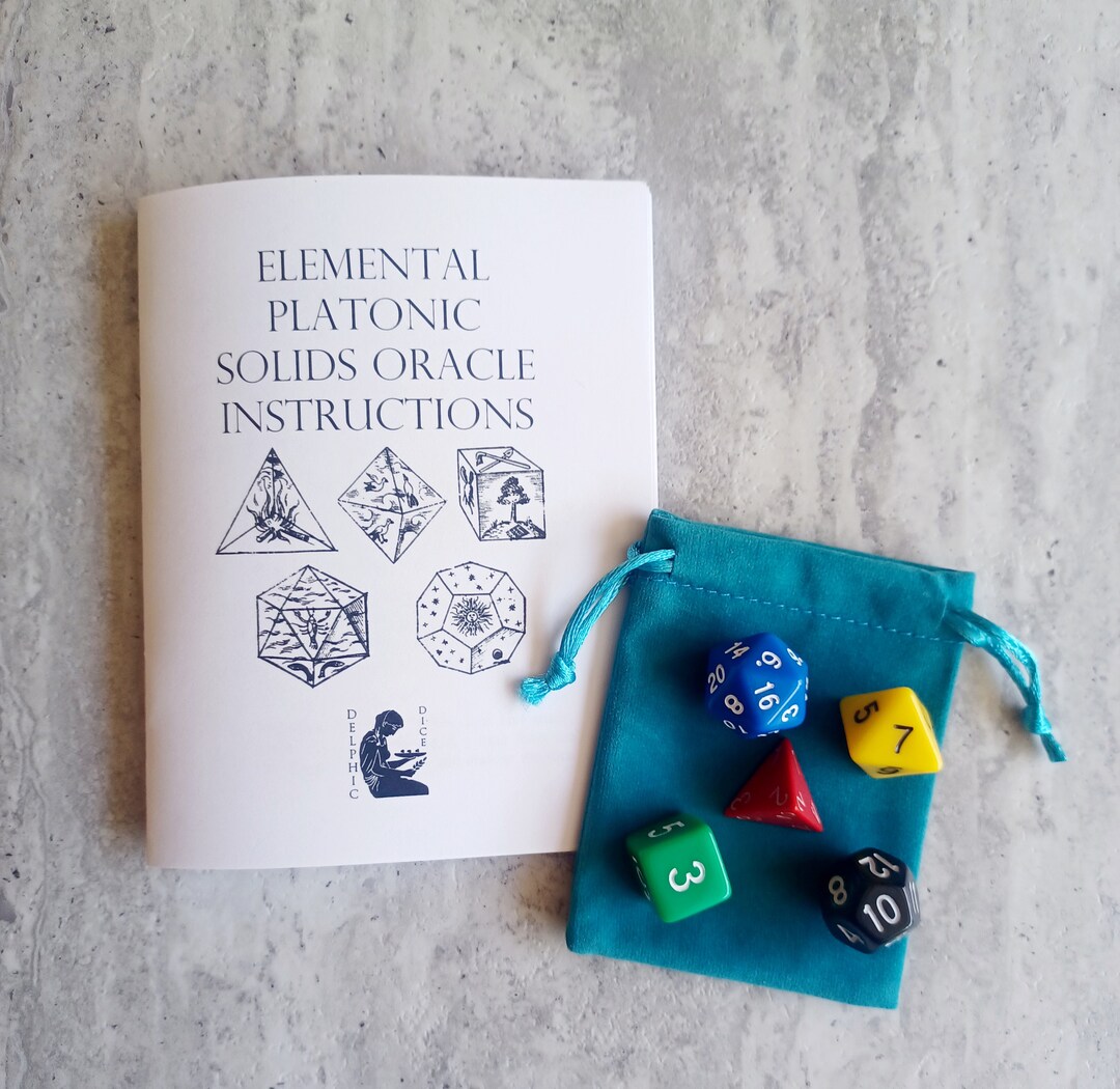 Elemental Platonic Solids Oracle Dice With INSTRUCTIONS, Divination - Etsy