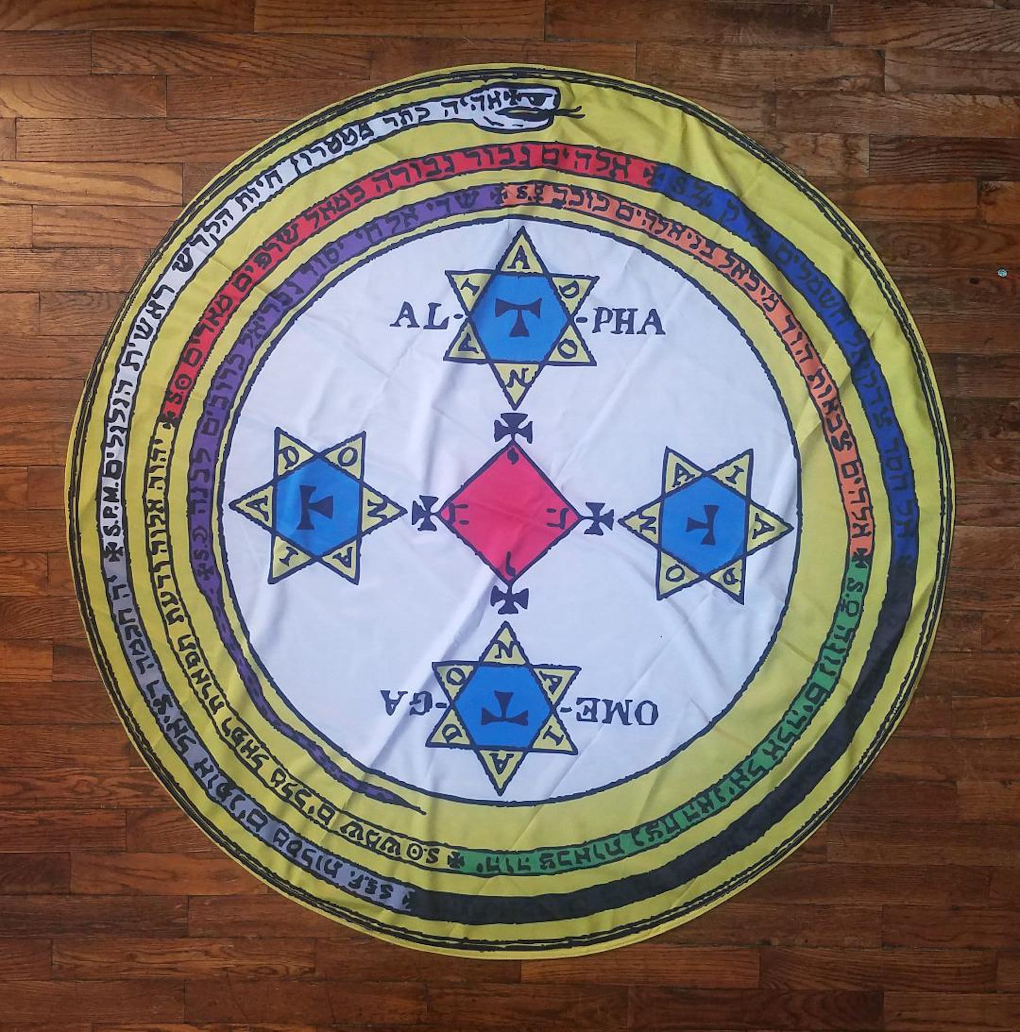 Goetia Qabalistic Colors Ritual Circle Cloth - Etsy UK