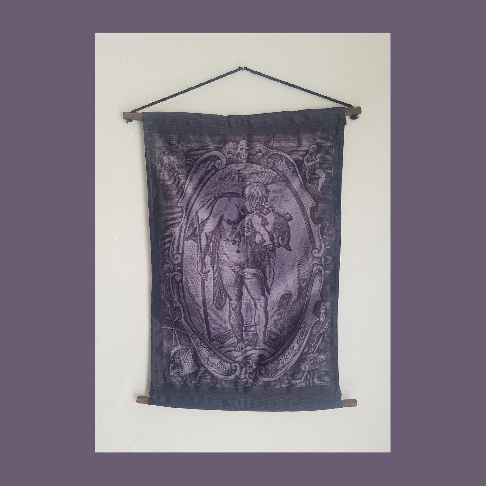 Roman God Saturn Decorative Cloth Wall Hanging - Etsy