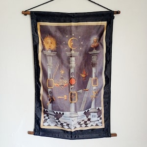 Masonic Three Pillars - Sun, Moon & Master of the Lodge - Decorative ...