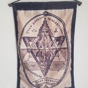 SET of 3 Esoteric Microcosm & Macrocosm Occult Banners -- Decorative ...