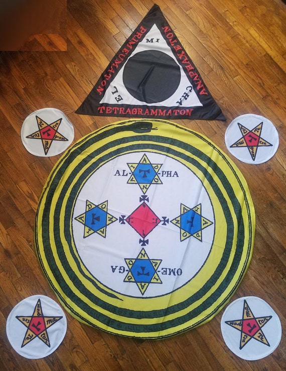 Goetia COMPELTE SET Ritual Circle Cloth Snake OR Lemegeton - Etsy