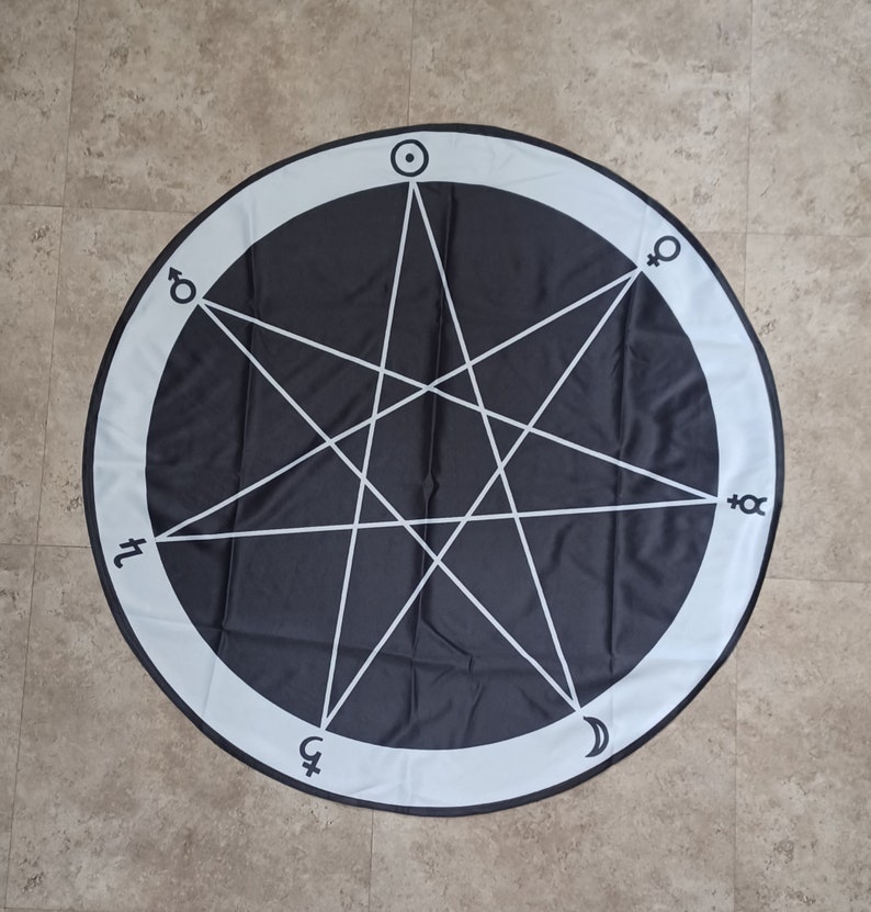 Planetary Heptagram (white) Ritual Circle Cloth - Multiple Styles - Etsy