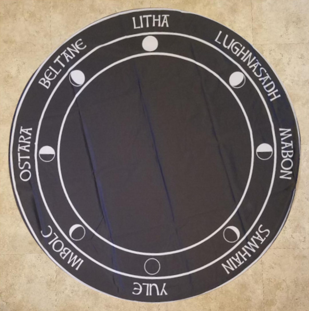 Wheel of the Year - Wicca Pagan - Ritual Circle Cloth - Etsy