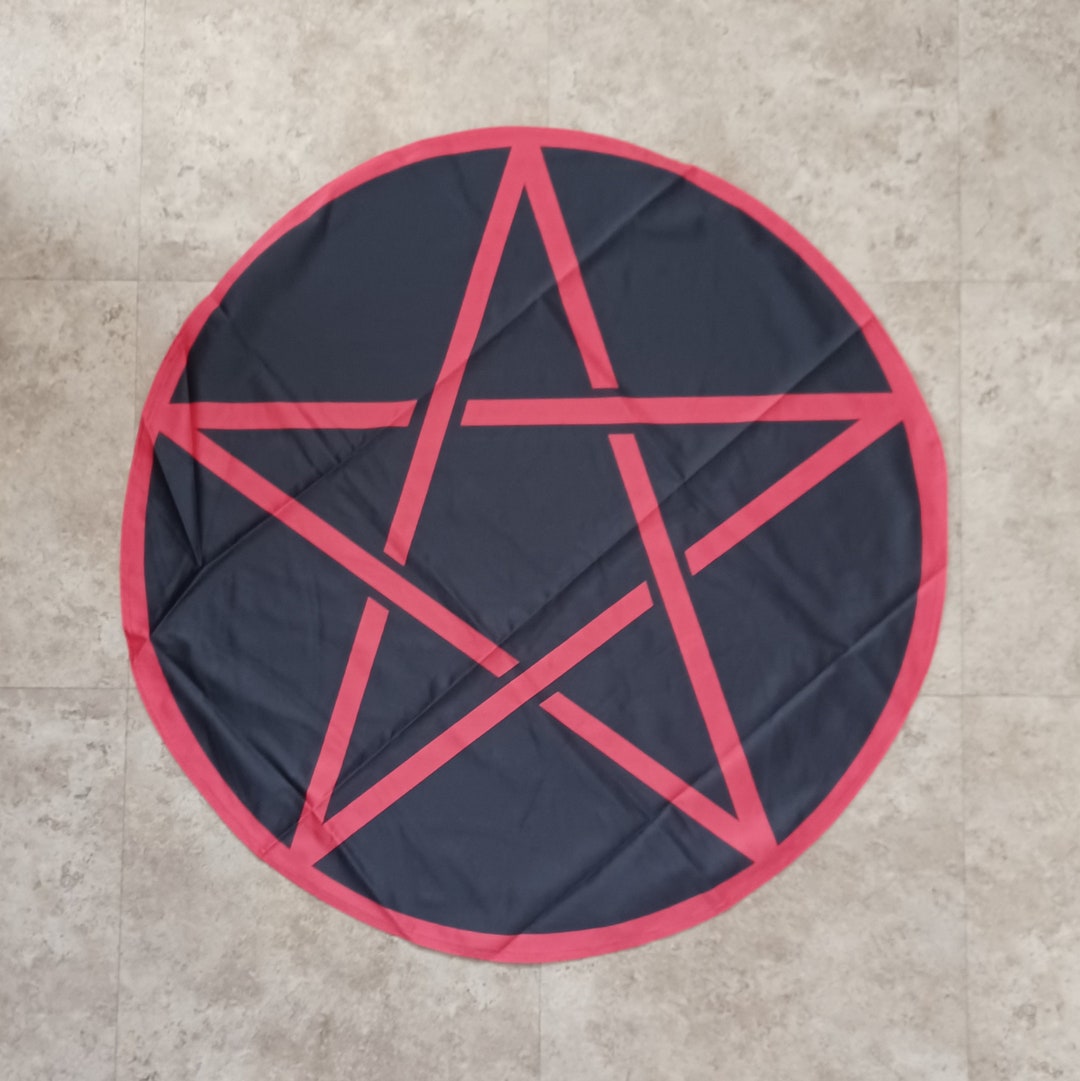 Red Fire Pentagram Wiccan Ritual Circle Cloth - Etsy
