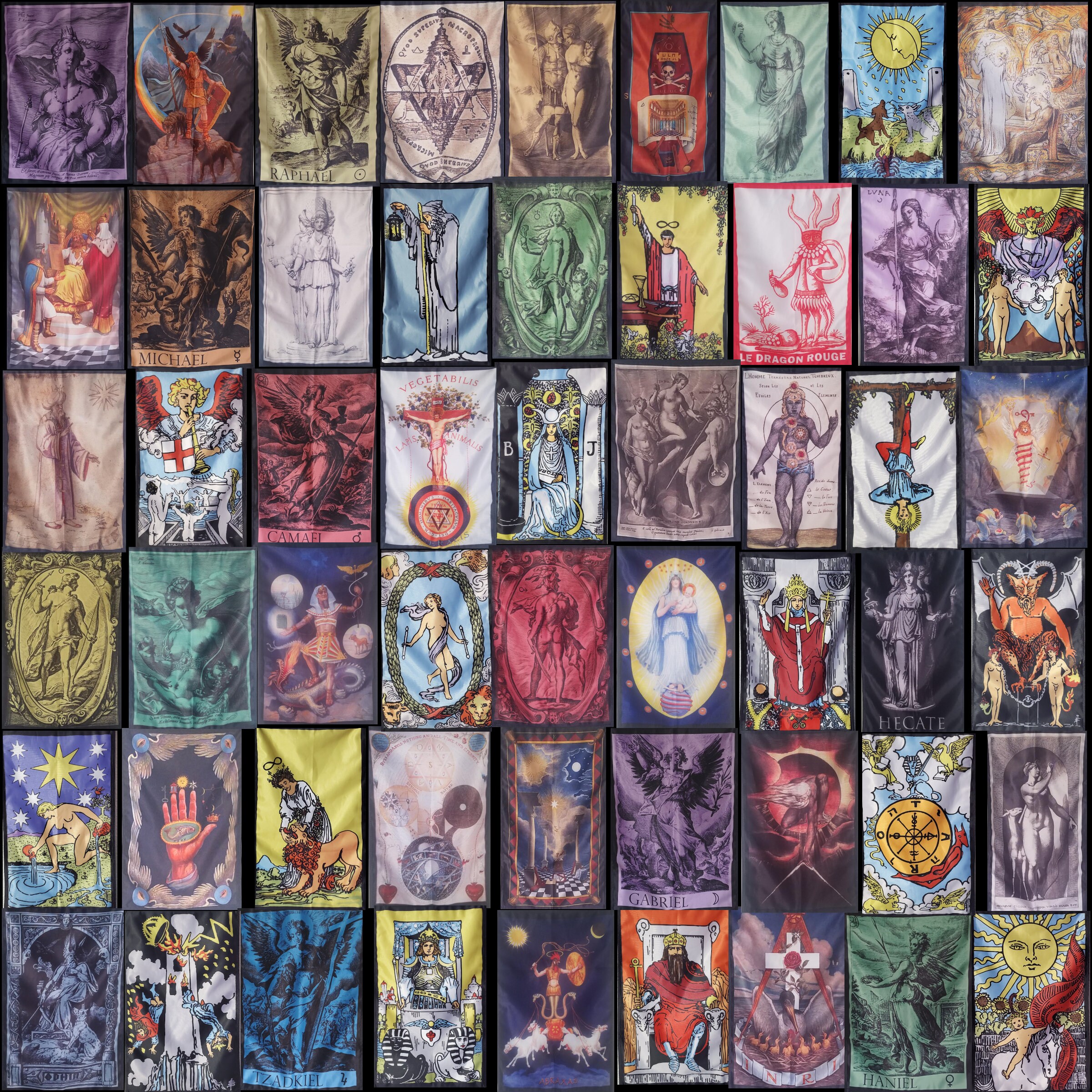 Set of 4 Enochian in ENGLISH Elemental Tablets of the - Etsy