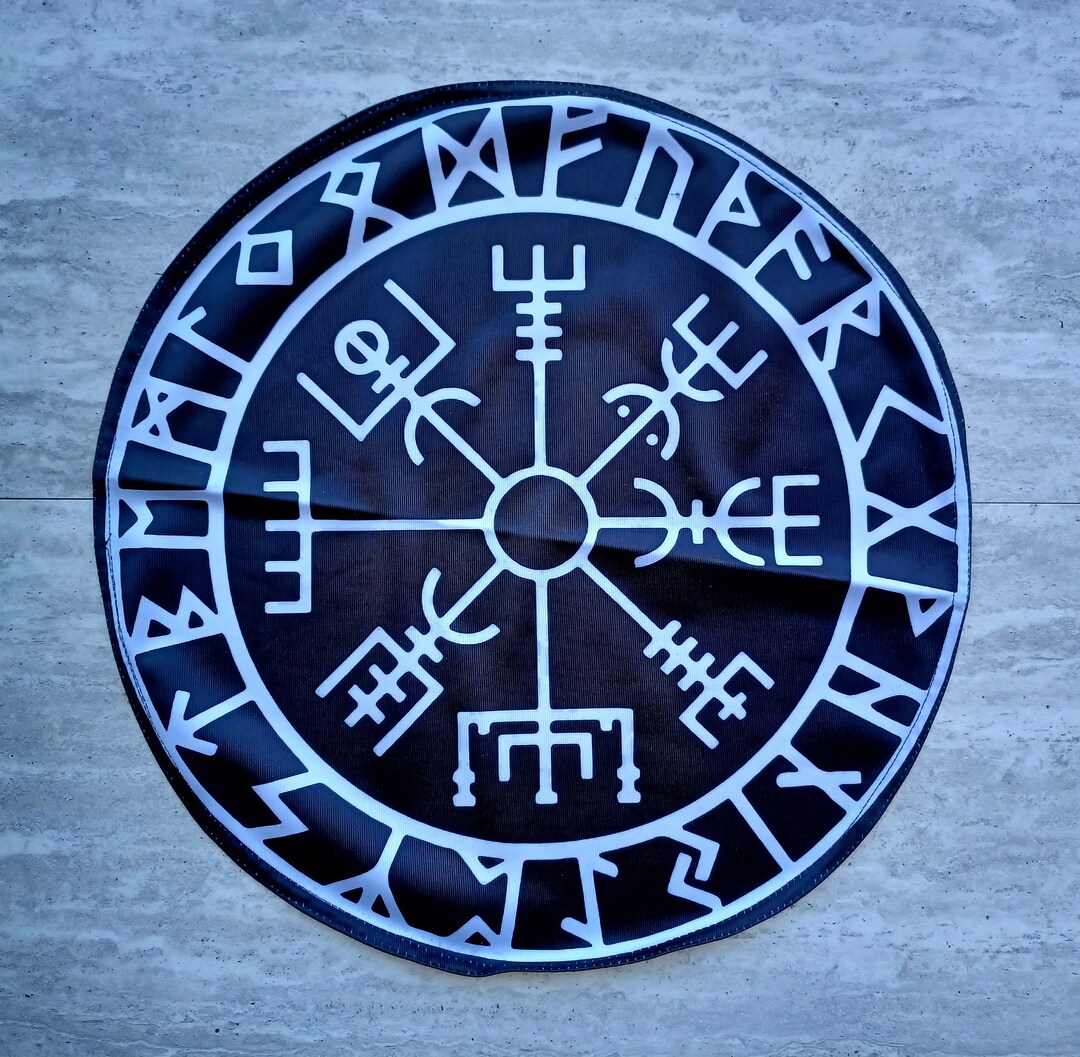 Vegvisir With Elder Futhark Runes Divination Casting Cloth - Etsy