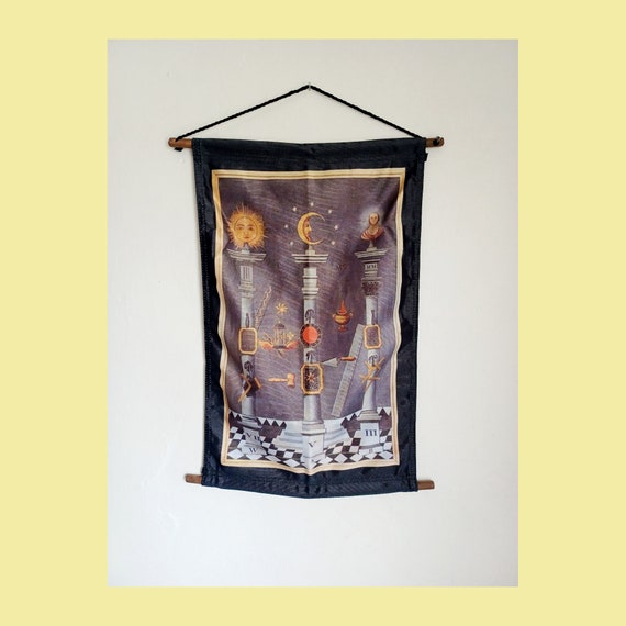 Masonic Three Pillars Sun Moon & Master of the Lodge - Etsy