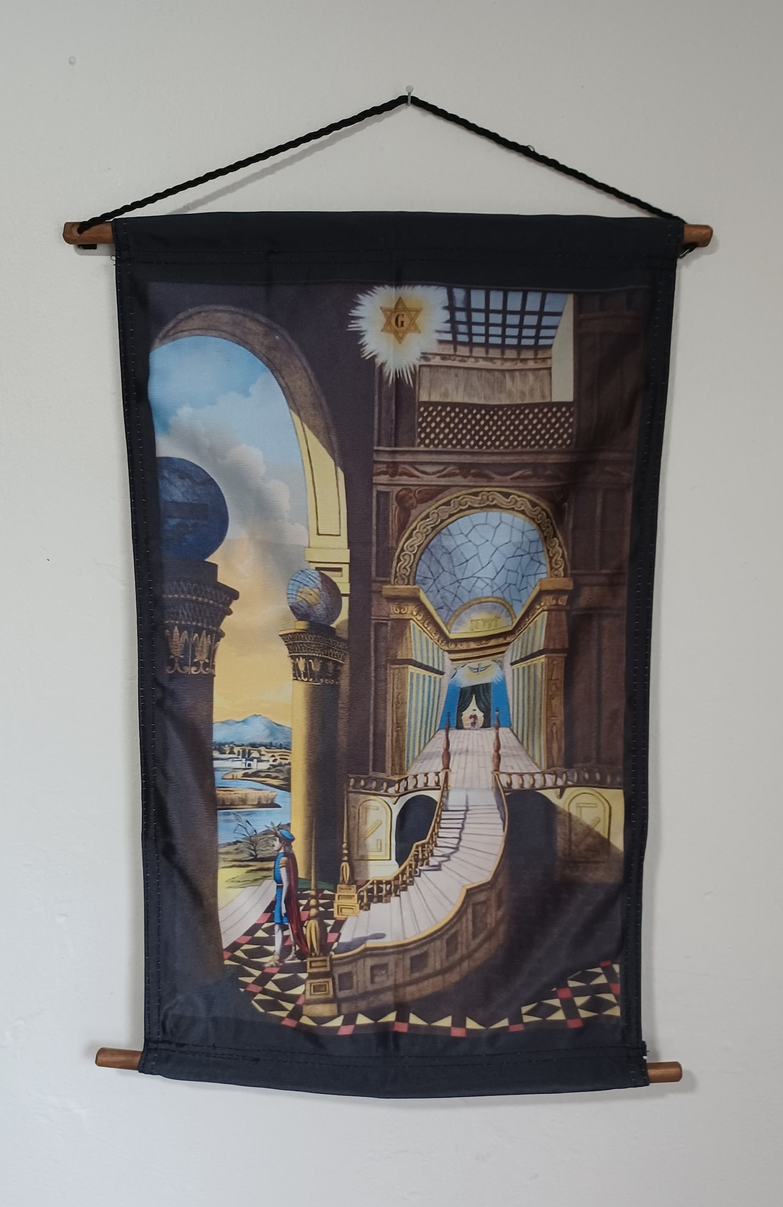 SET of 3 Masonic Trestle Boards E.A. F.C. M.M. -- Decorative Cloth Wall ...