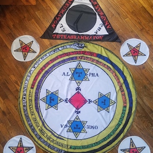 Goetia Qabalistic Colors Ritual Circle Cloth - Etsy
