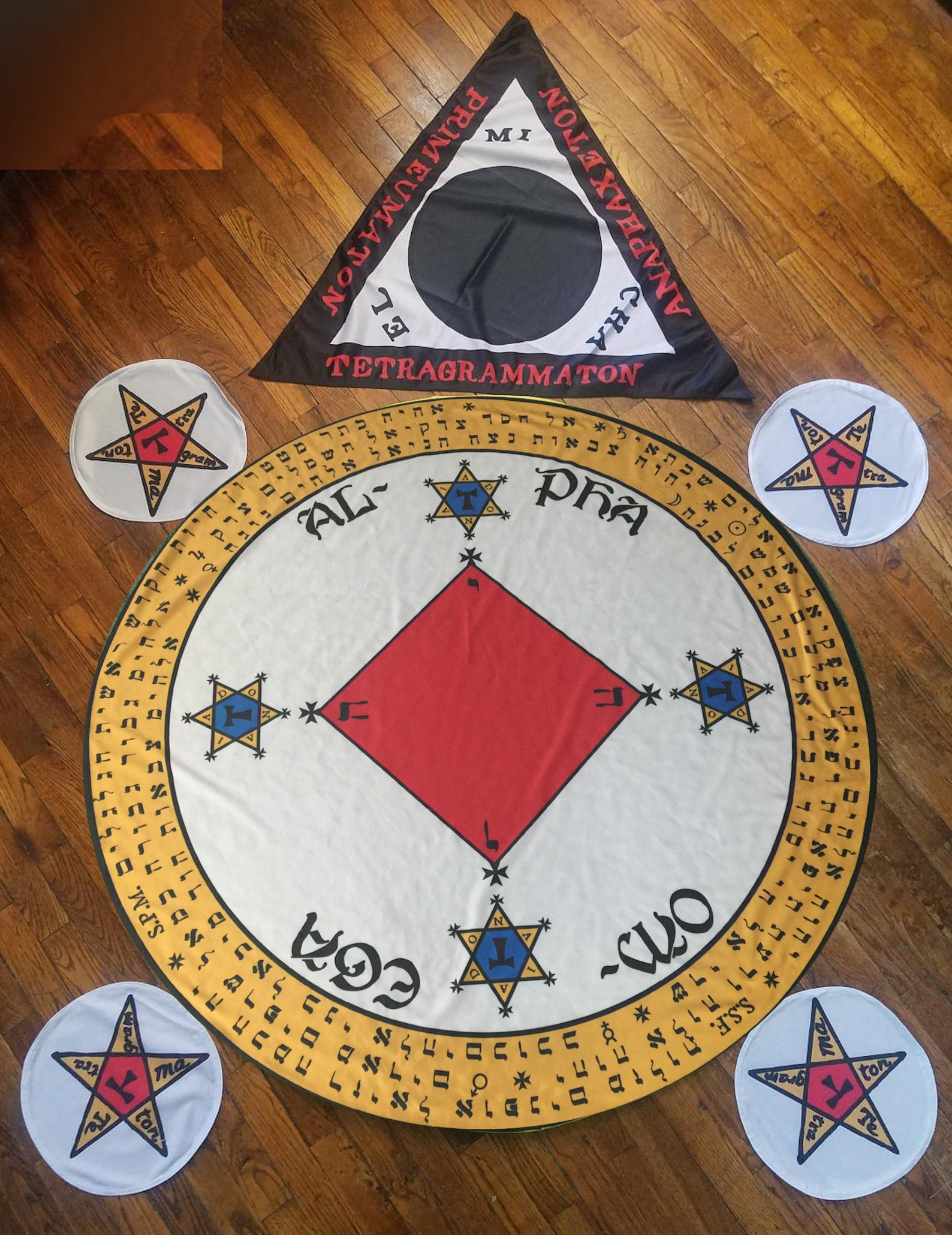 Goetia COMPELTE SET Ritual Circle Cloth Snake OR Lemegeton - Etsy