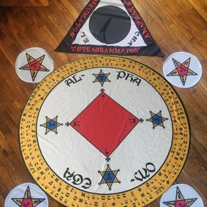 Goetia COMPELTE SET Ritual Circle Cloth Snake OR Lemegeton - Etsy
