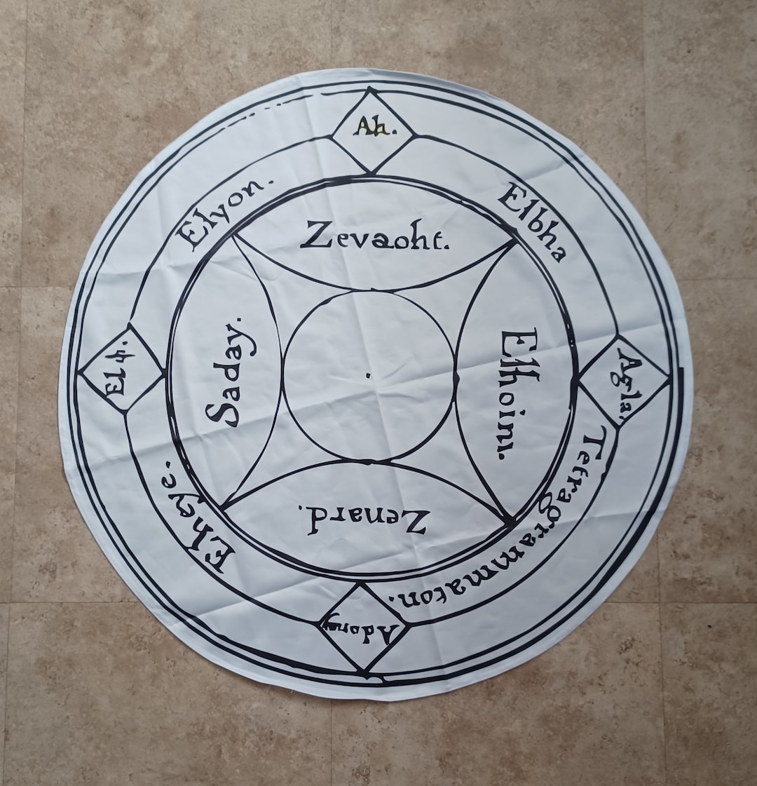 Key of Solomon WHITE Ritual Circle Cloth (version 2) - Etsy