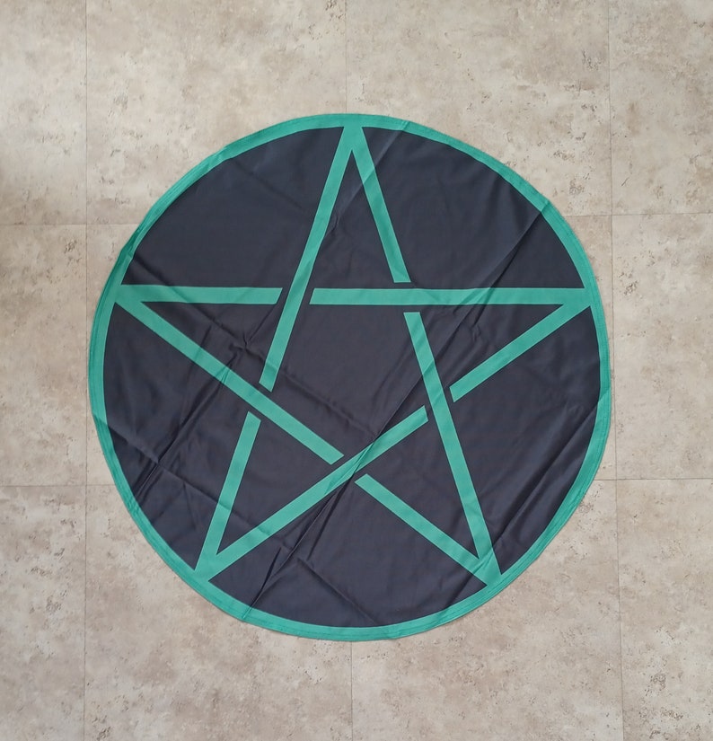 Pentagram Wiccan Ritual Circle Cloth - Etsy