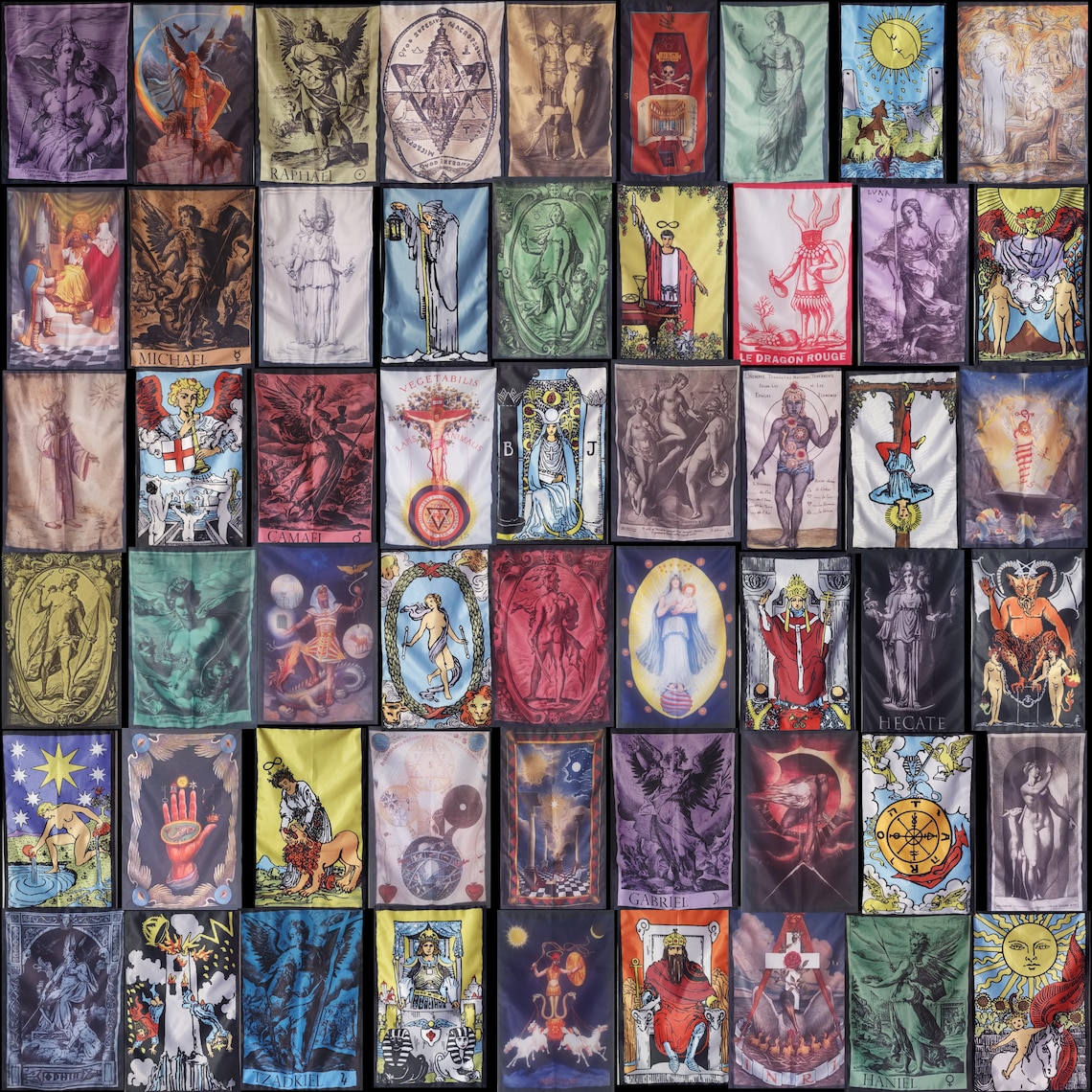 Major Arcana FULL SET Tarot Cards Decorative Cloth Wall Hanging - Etsy