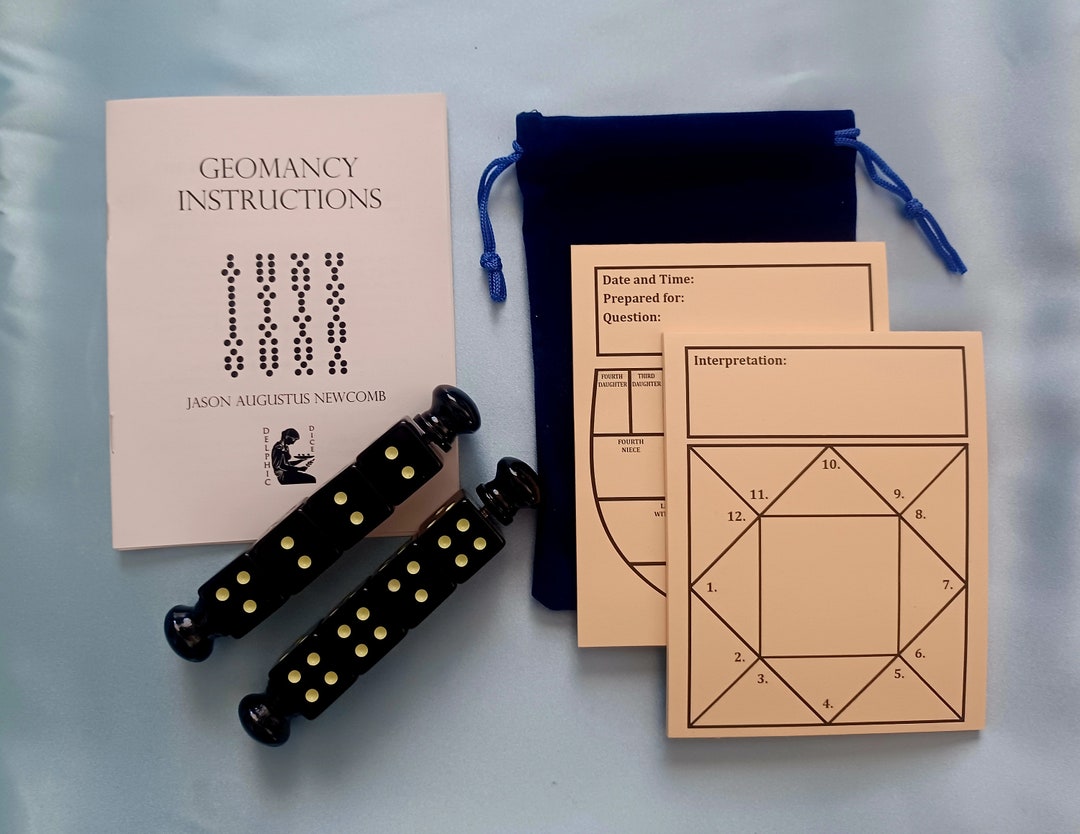 Geomancy Dice Set BLACK With INSTRUCTIONS - Etsy