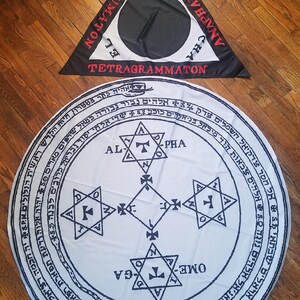 WHITE Goetia Snake UNCOLORED Ritual Circle Cloth - Etsy
