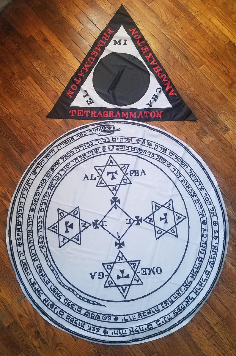 WHITE Goetia Snake UNCOLORED Ritual Circle Cloth - Etsy