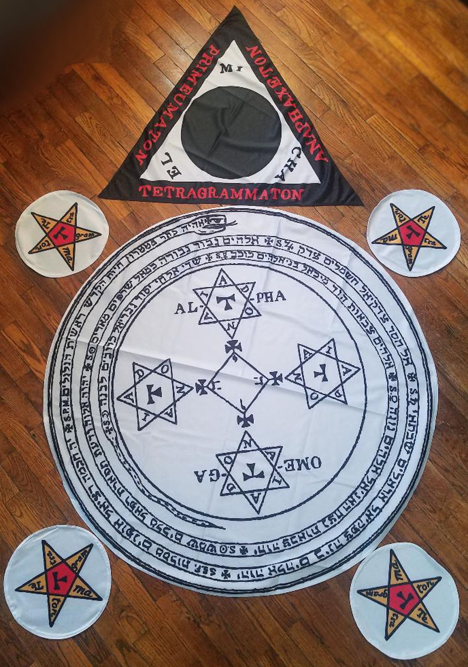 Goetia COMPELTE SET Ritual Circle Cloth Snake OR Lemegeton - Etsy