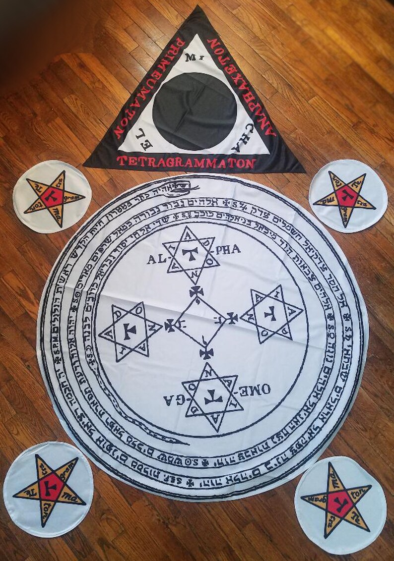 Goetia COMPELTE SET Ritual Circle Cloth Snake OR Lemegeton - Etsy