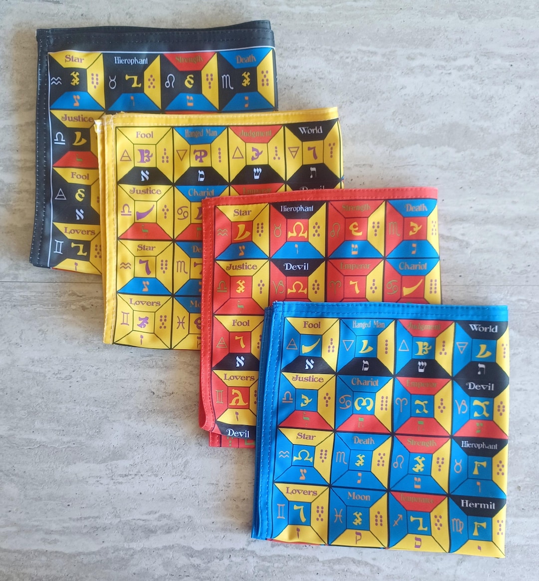 Enochian Chess / Golden Dawn Rosicrucian Chess Divination Casting Cloth ...