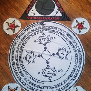 WHITE Goetia Snake UNCOLORED Ritual Circle Cloth - Etsy