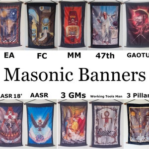 Masonic Three Pillars - Sun, Moon & Master of the Lodge - Decorative ...